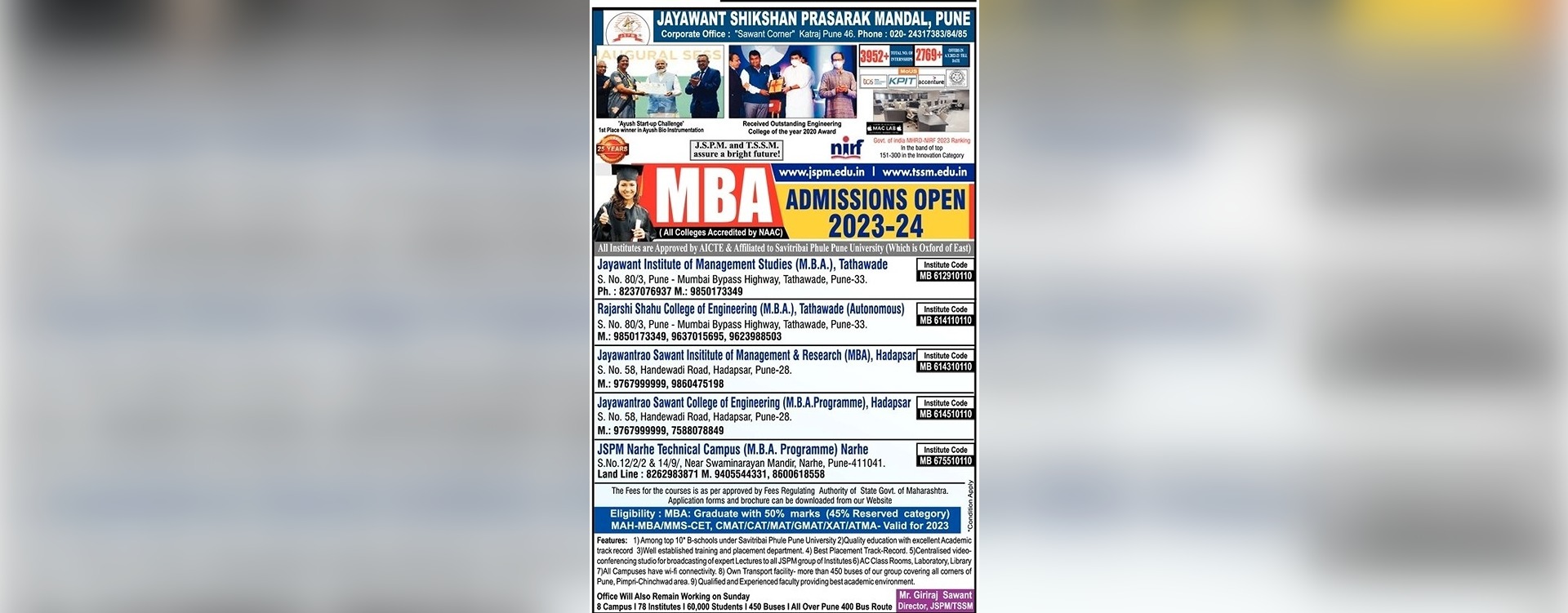 Top Engineering Colleges in Pune, Maharashtra | Jayawantrao Sawant ...